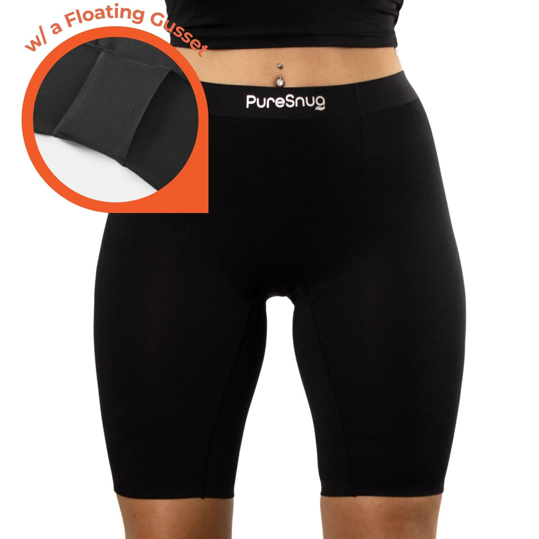 Classic Black 8" High-Waisted Biker Briefs by PureSnug – Pure Snug